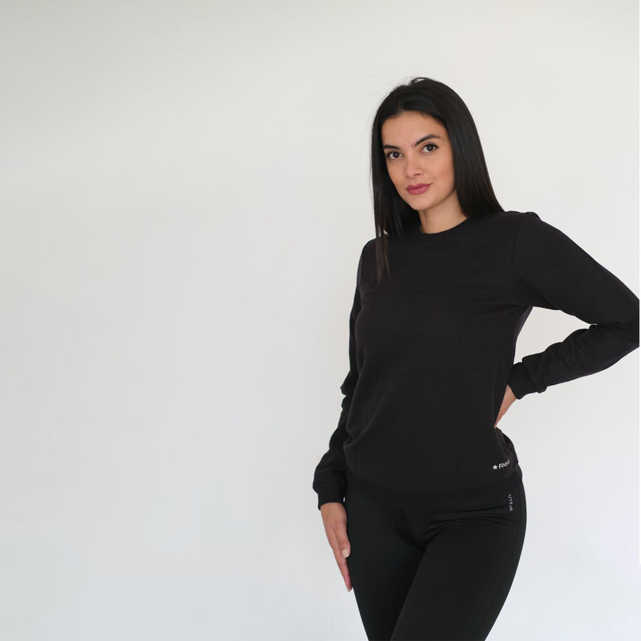 Pullover de moletón para dama - Color Negro – Ropino